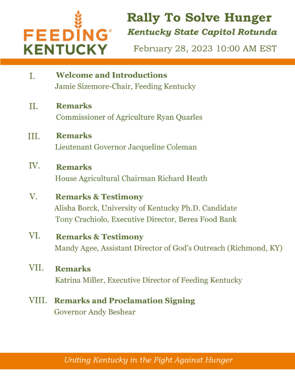 Hunger Free Kentucky Day - Feeding Kentucky